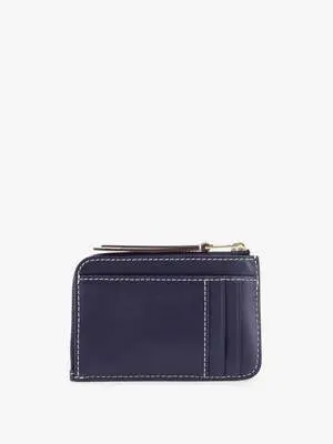 Tory Burch T Monogram Envelope Zip Card Case Wallet - Blue