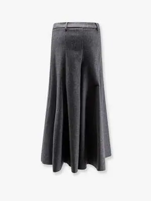 NUDE Wool Blend Flared Hem Pantskirt