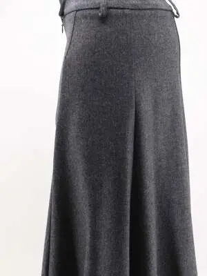 NUDE Wool Blend Flared Hem Pantskirt