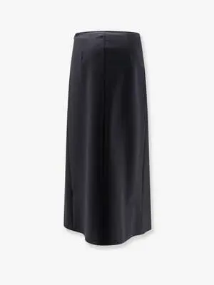NUDE Wool Blend Flared Long Skirt