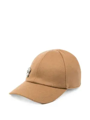 ROGER VIVIER Flower Strass Baseball Cap - Beige