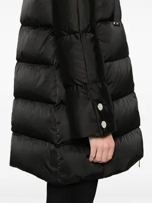 Herno A-shape Down Jacket With Satin Finish And Hood - Black