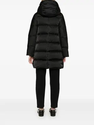 Herno A-shape Down Jacket With Satin Finish And Hood - Black