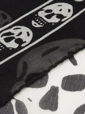 ALEXANDER MCQUEEN Alexander McQueen Classic Skull-Print Silk Scarf