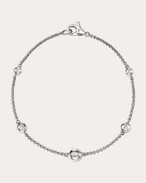John Hardy Diamond Lovestruck Station Bracelet In Sterling