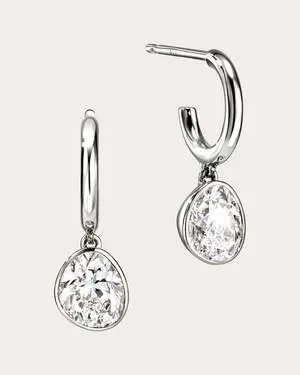 John Hardy Diamond Jh Lovestruck Hoop Earrings - Silver