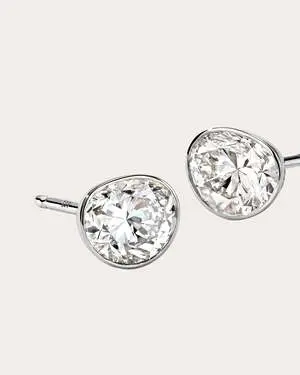 John Hardy Diamond Stud Earrings - Silver