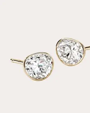 John Hardy Diamond & 14k Stud Earrings - Gold