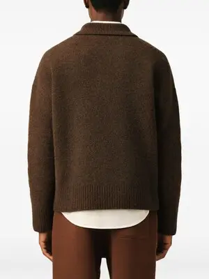 AMI Paris De Coeur Wool Polo Sweater