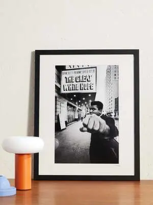 SONIC EDITIONS Framed 1968 Ali On Broadway Print, 40" X 50