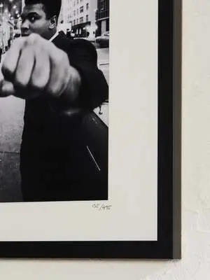 SONIC EDITIONS Framed 1968 Ali On Broadway Print, 40" X 50