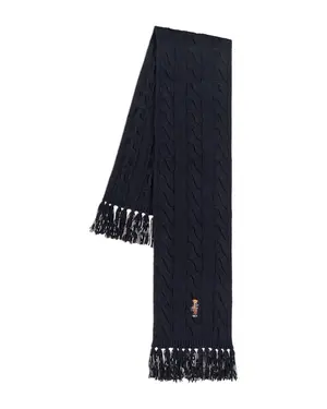 Polo Ralph Lauren Bear Cable Knit Scarf - Navy