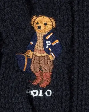 Polo Ralph Lauren Bear Cable Knit Scarf - Navy