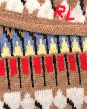 Polo Ralph Lauren Chunky Knit Fair Isle Skinny Scarf