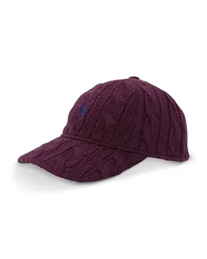 Polo Ralph Lauren Classic Cable Knit Cap - Damson