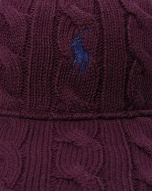 Polo Ralph Lauren Classic Cable Knit Cap - Damson