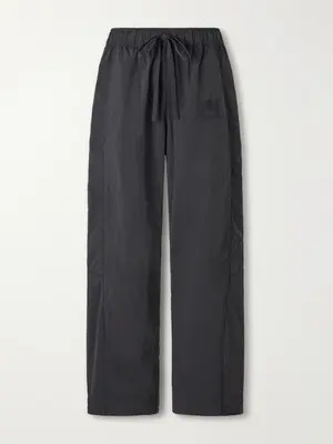 NAHMIAS Logo-appliquéd Straight-leg Shell Sweatpants - Black