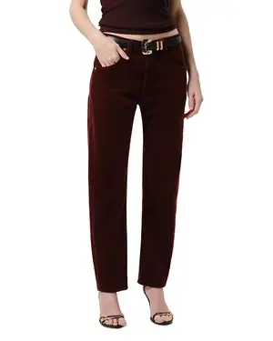 Citizens Of Humanity Winslow Low Rise Corduroy Boyfriend Jeans - Bordeaux