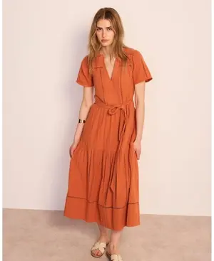 Mint Velvet Cotton Cheesecloth Maxi Dress