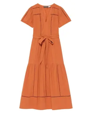 Mint Velvet Cotton Cheesecloth Maxi Dress