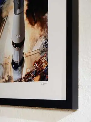 SONIC EDITIONS Framed 1969 Launch Of Apollo 11 Print, 40" X 50