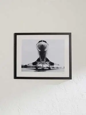 SONIC EDITIONS Framed 1967 Concorde '67 Print, 50" X 40" Black