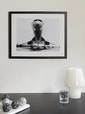 SONIC EDITIONS Framed 1967 Concorde '67 Print, 50" X 40&quot - Black