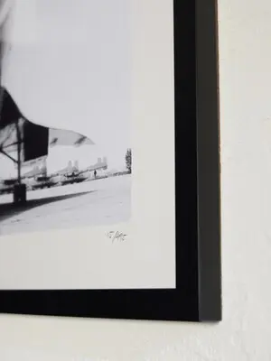 SONIC EDITIONS Framed 1967 Concorde '67 Print, 50" X 40&quot - Black