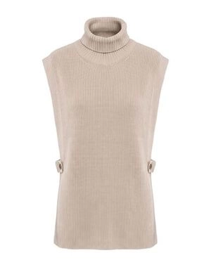 PUROTATTO Sleeveless Cashmere Turtleneck - Beige