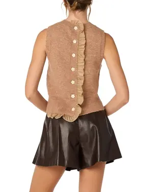 Astr The Label Pernille Sleeveless Button-back Sweater