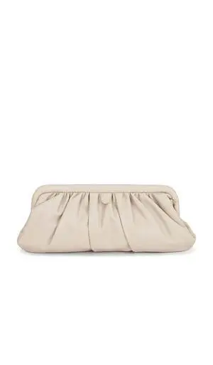 OLGA BERG Catherine Gathered Clutch In Cream