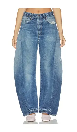 ALIGRACE The Noa Barrel Jean Light Wash Denim - Medium & Dark