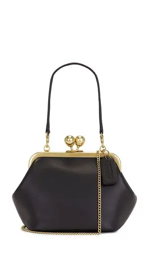 COACH Glovetanned Leather Kisslock Frame Bag