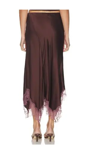 Sablyn Paneled Bias Skirt With Lace - Cinnabar Multi