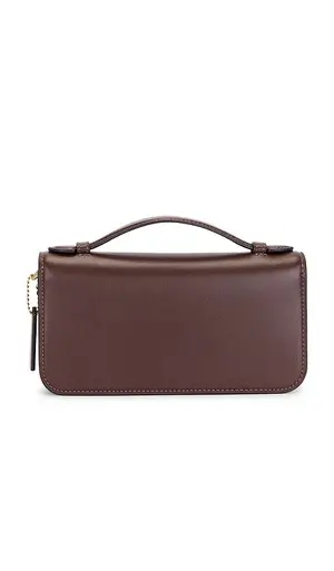 COACH Refined Calf Leather Elora Top Handle Crossbody Bag - Maple