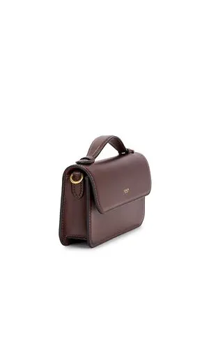 COACH Refined Calf Leather Elora Top Handle Crossbody Bag - Maple
