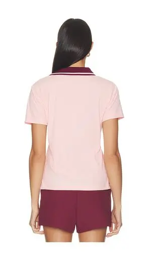 MALBON Carlota Polo Top In Rose