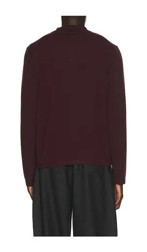 Simkhai Reynolds Long Sleeve Polo In Red