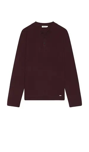 Simkhai Reynolds Long Sleeve Polo In Red