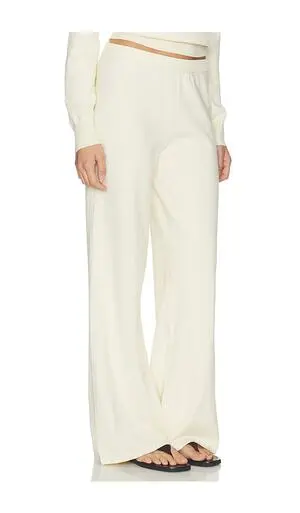 Eterne Cotton Cashmere Wide Leg Lounge Pant