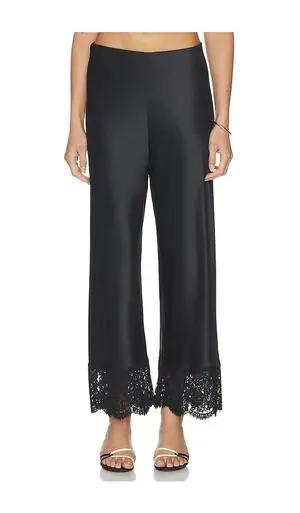 Cami Nyc Bristol Lace Trimmed Satin Pants