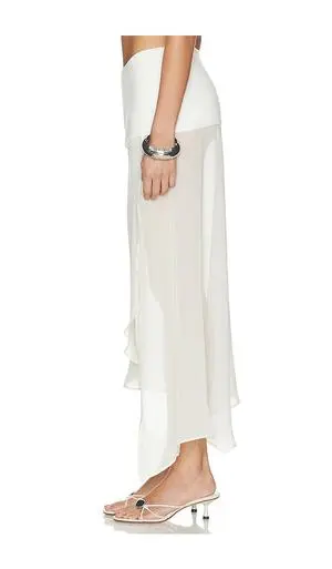 BY.DYLN Sheer Maxi Skirt - Ivory