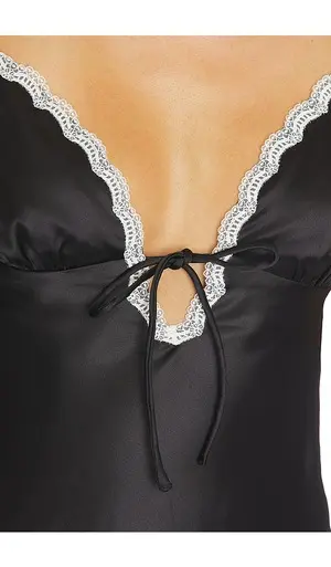 MORE TO COME Nadya Mini Dress With Lace Trim