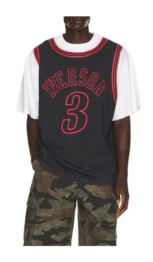 Mitchell & Ness Nba Allen Iverson Best In Class Short Sleeve Jersey - Black