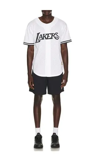 Mitchell & Ness Nba Los Angeles Lakers Monochrome Mesh Shirt