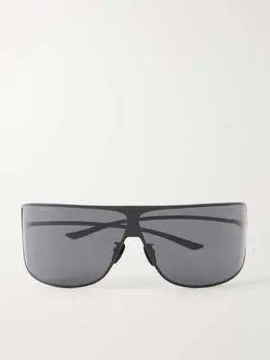 Gucci Shield-style Metal Sunglasses
