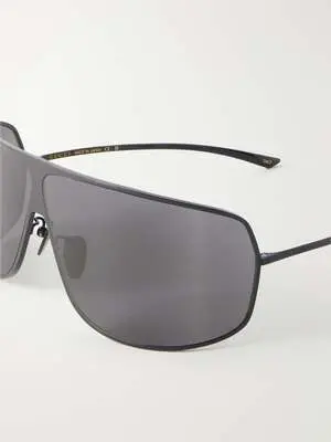 Gucci Shield-style Metal Sunglasses