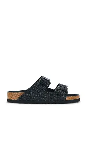 BIRKENSTOCK Arizona Woven Embossed Sandals - Black