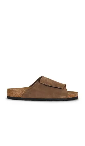 BIRKENSTOCK Solana Suede Sandals - Dark Tea