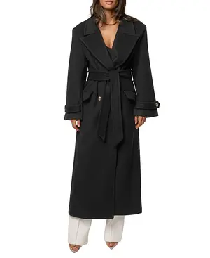 JLUXLABEL Empire Longline Coat - Black